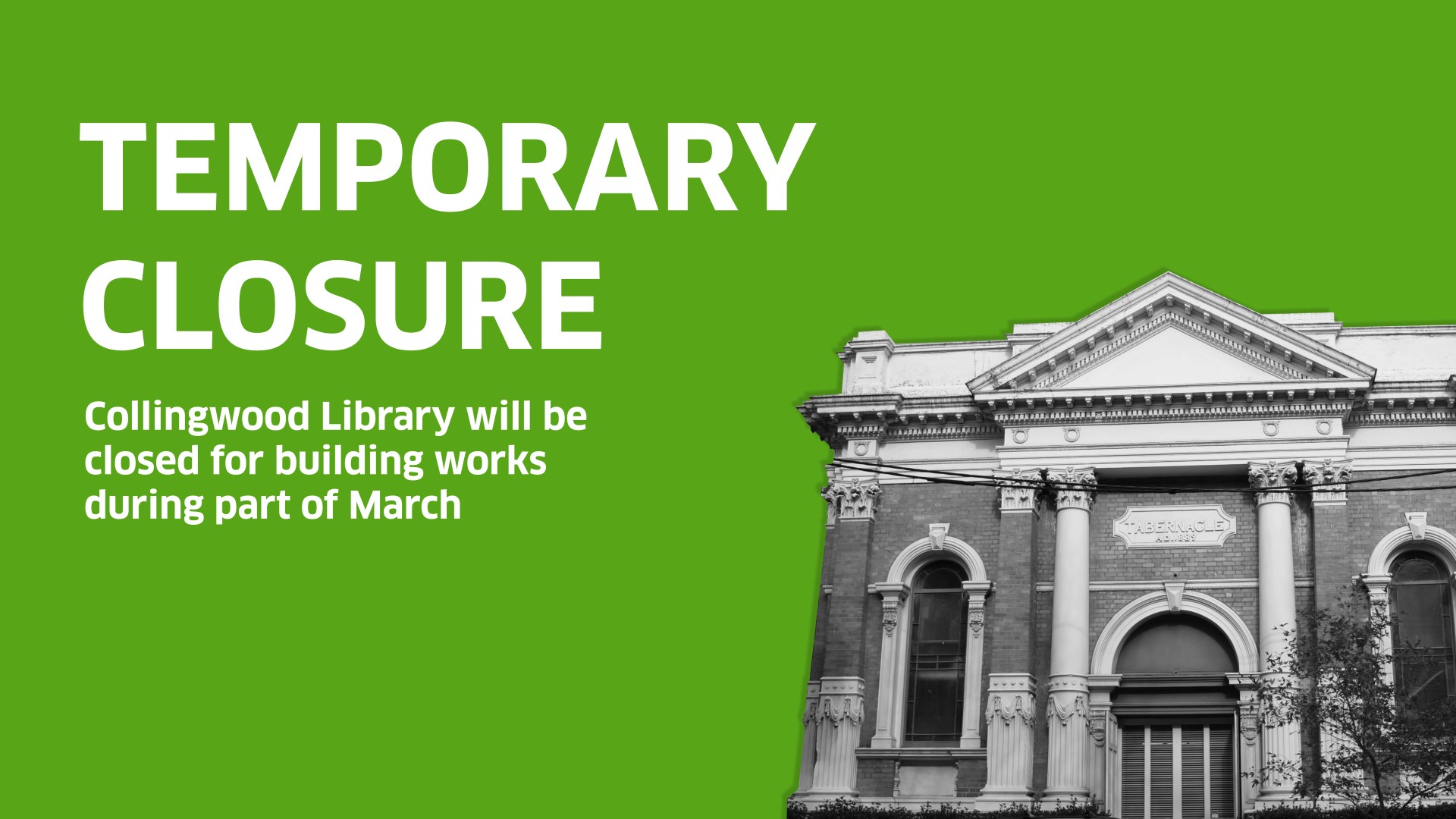 Collingwood Library Temporary Closure | News, Yarra City Council